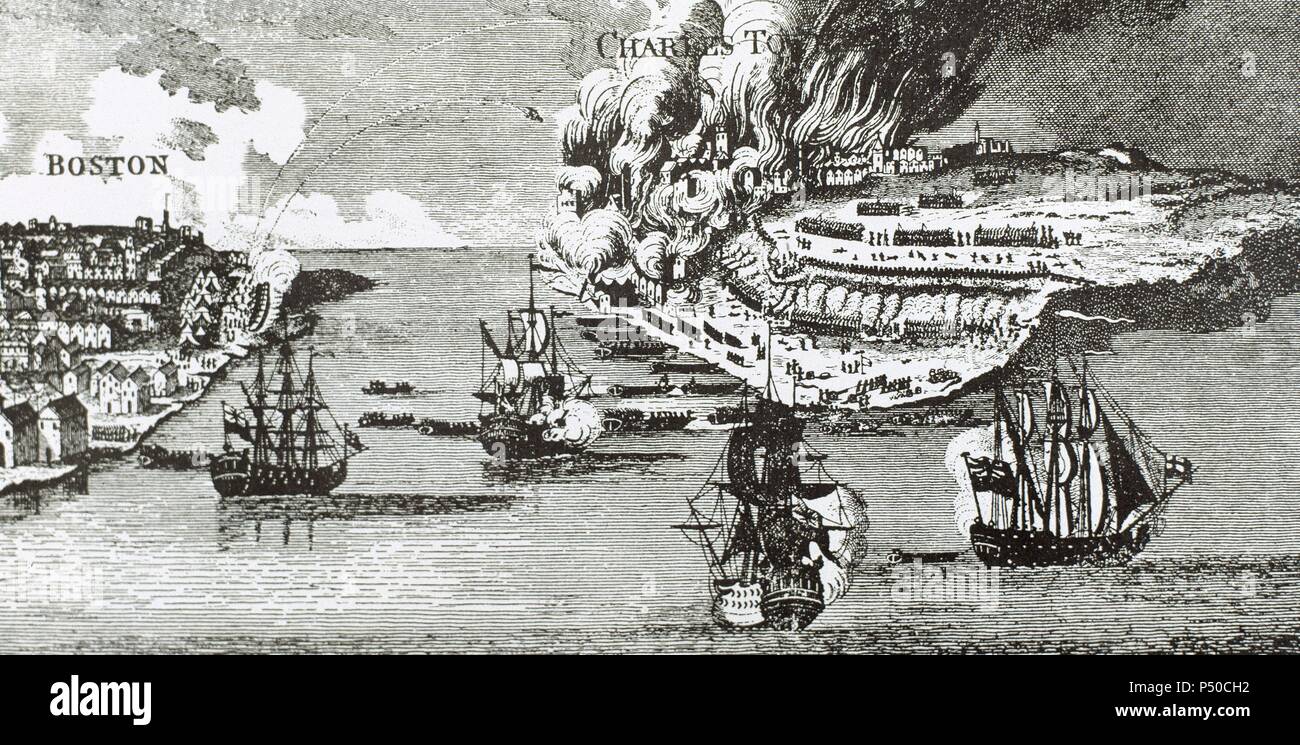 The American Revolutionary War. Battle of Bunker Hill. June 17, 1775 ...