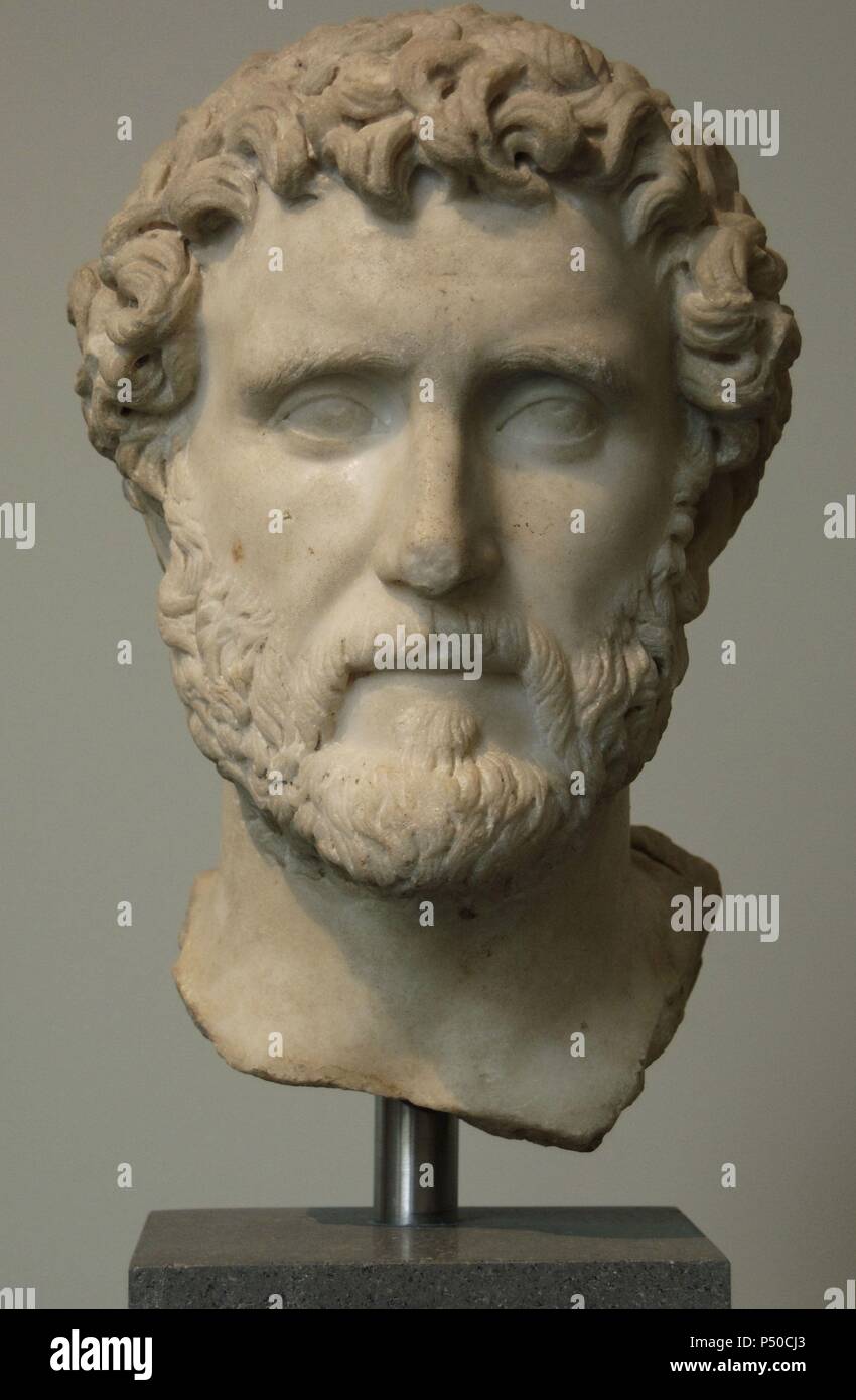 Antoninus Pius (86-161). Roman Emperor (138-161). Marble bust. Antonine ...