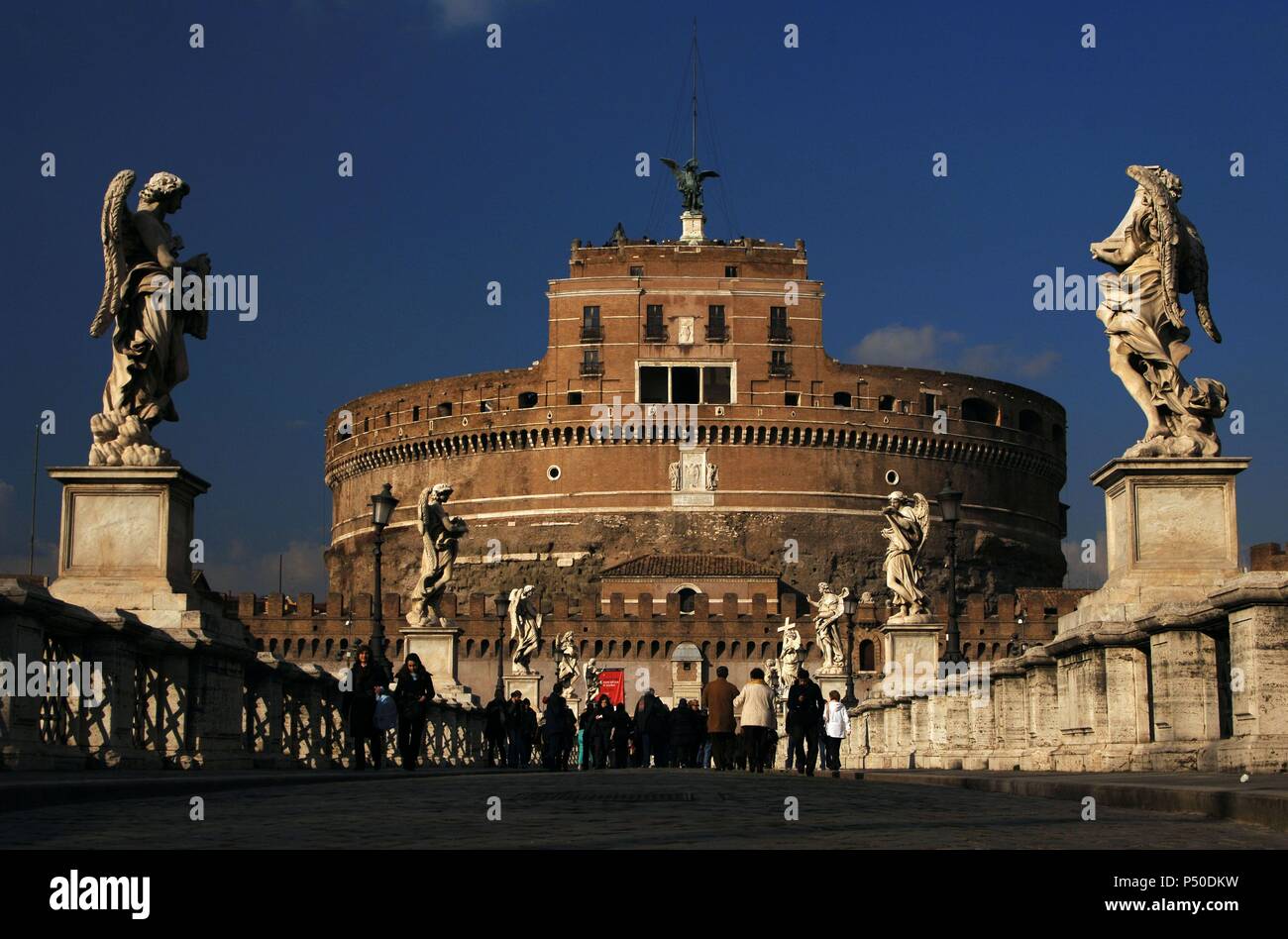 Angel statues bernini bridge angels hi-res stock photography and images ...