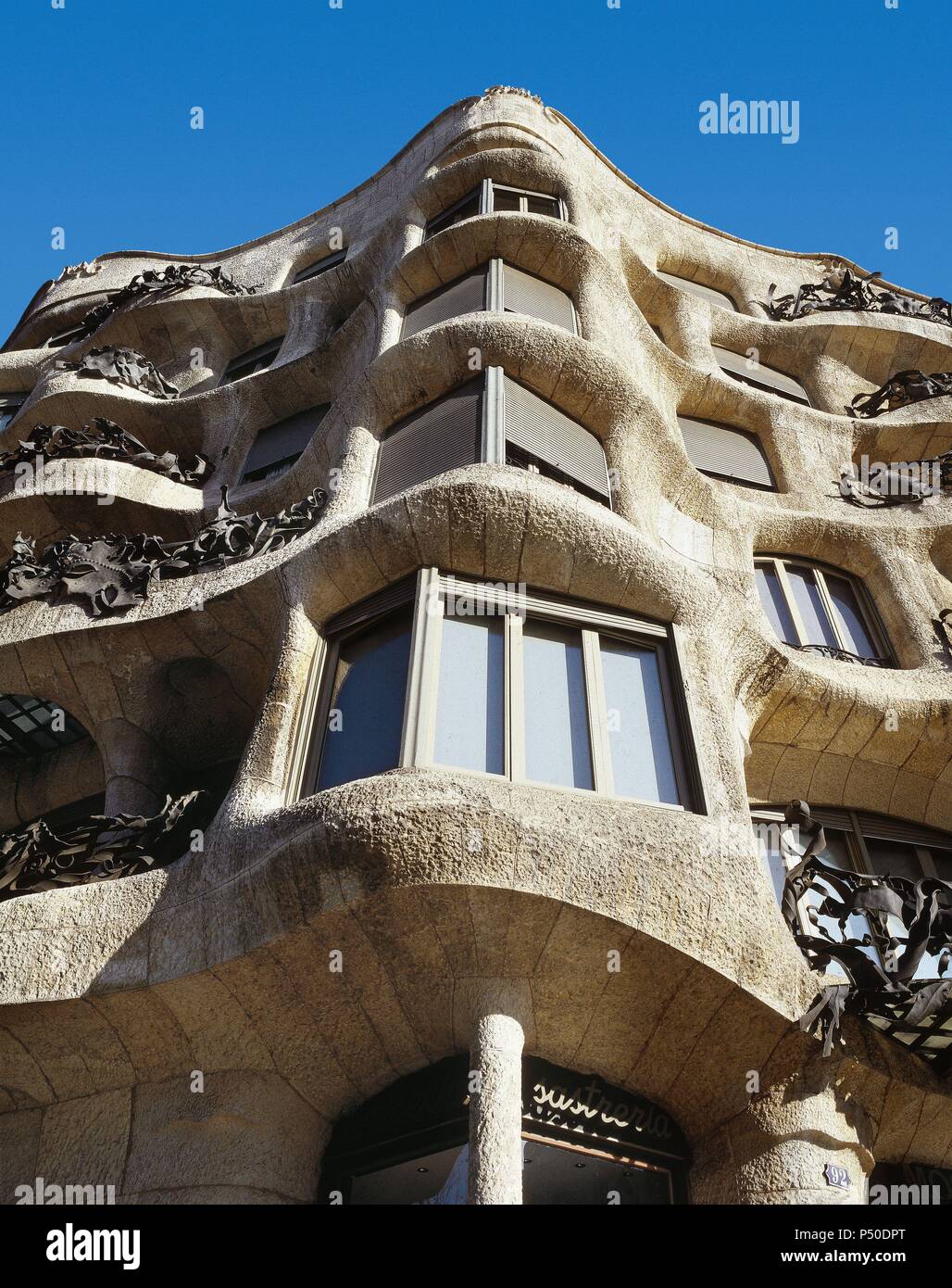 Spain. Barcelona. Mila House (The Quarry). 1905-1910. Built by Antoni ...