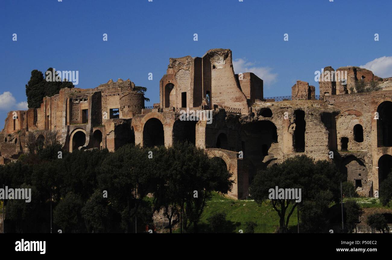 Italy. Rome. Palaces of the Emperors on the Palatine Hill. Ruins Stock ...