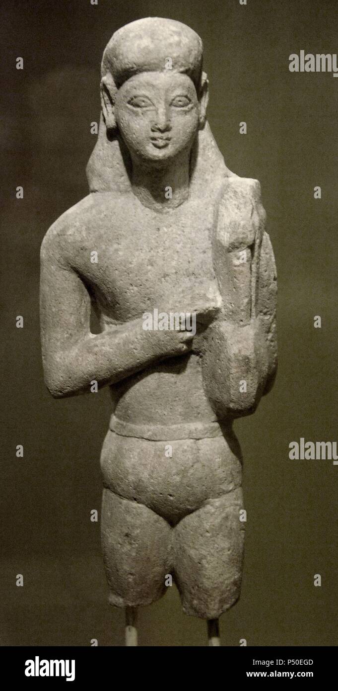 GREEK ART. CYPRUS. Apollo with his lyre. Found in Poros. Dated between ...