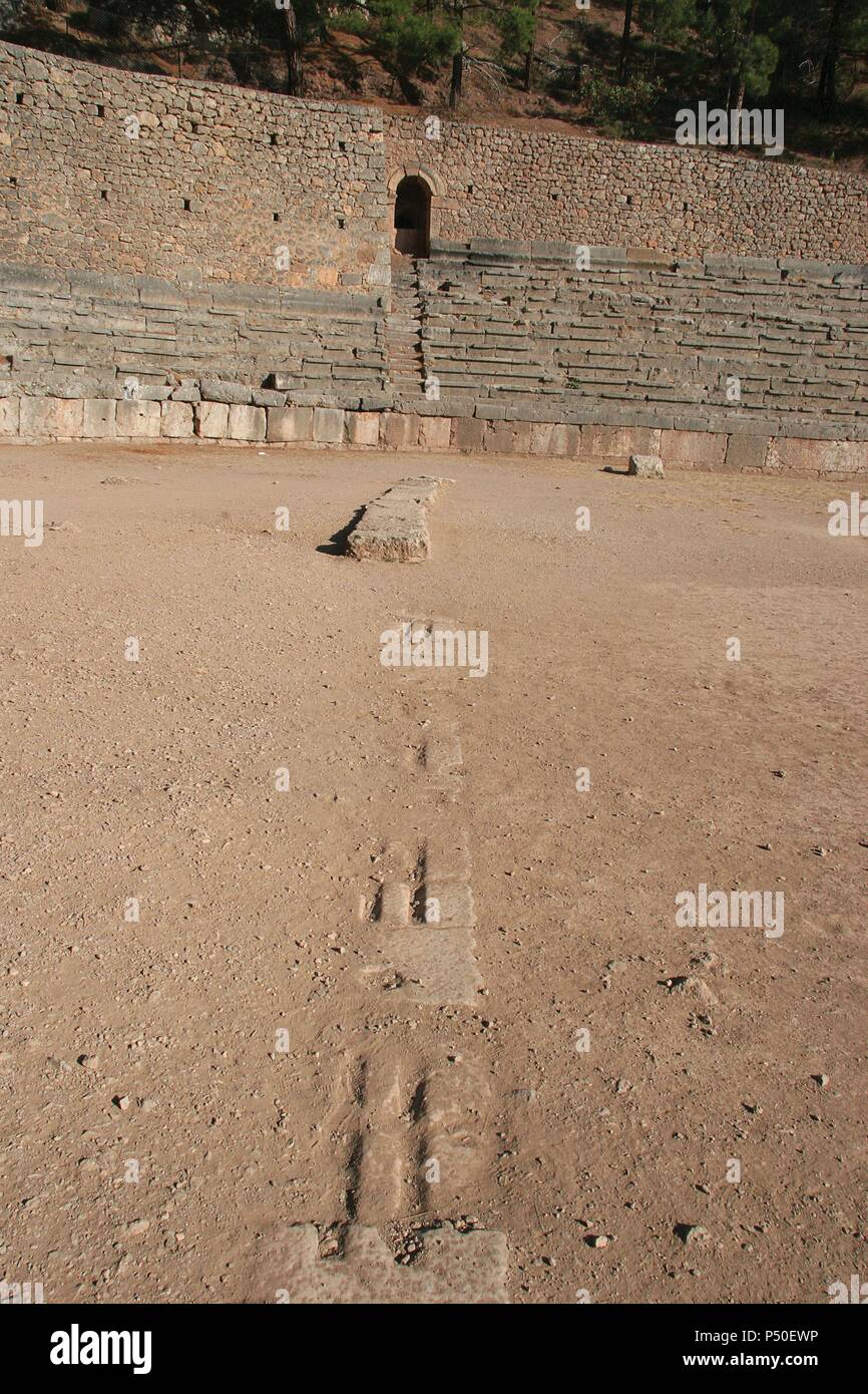 Greek Art. Delphi. Archaelogical side in the Vallery of Phocis ...