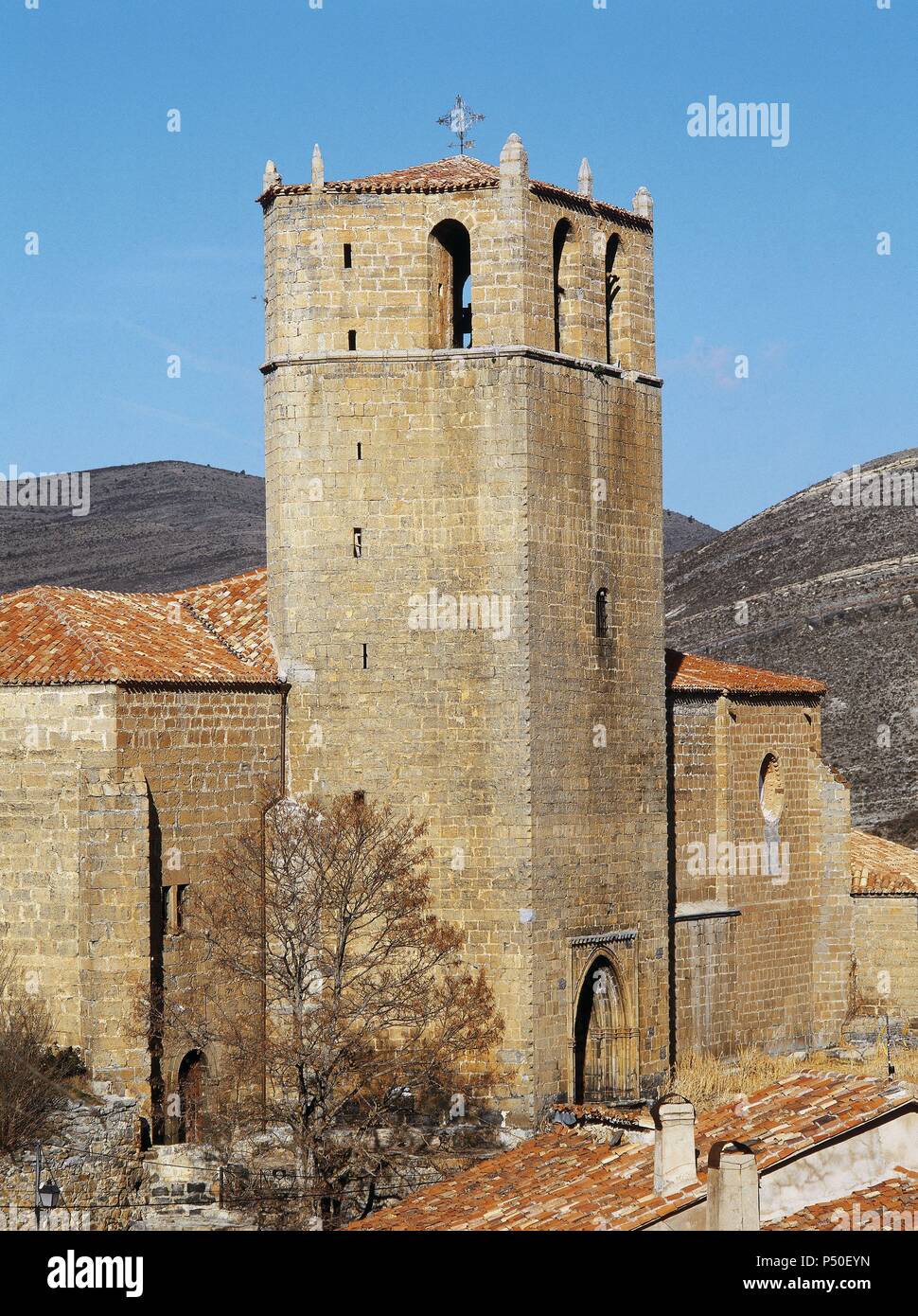 Spain. La Rioja. Enciso. Santa Maria de la Estrella Church. 15th ...
