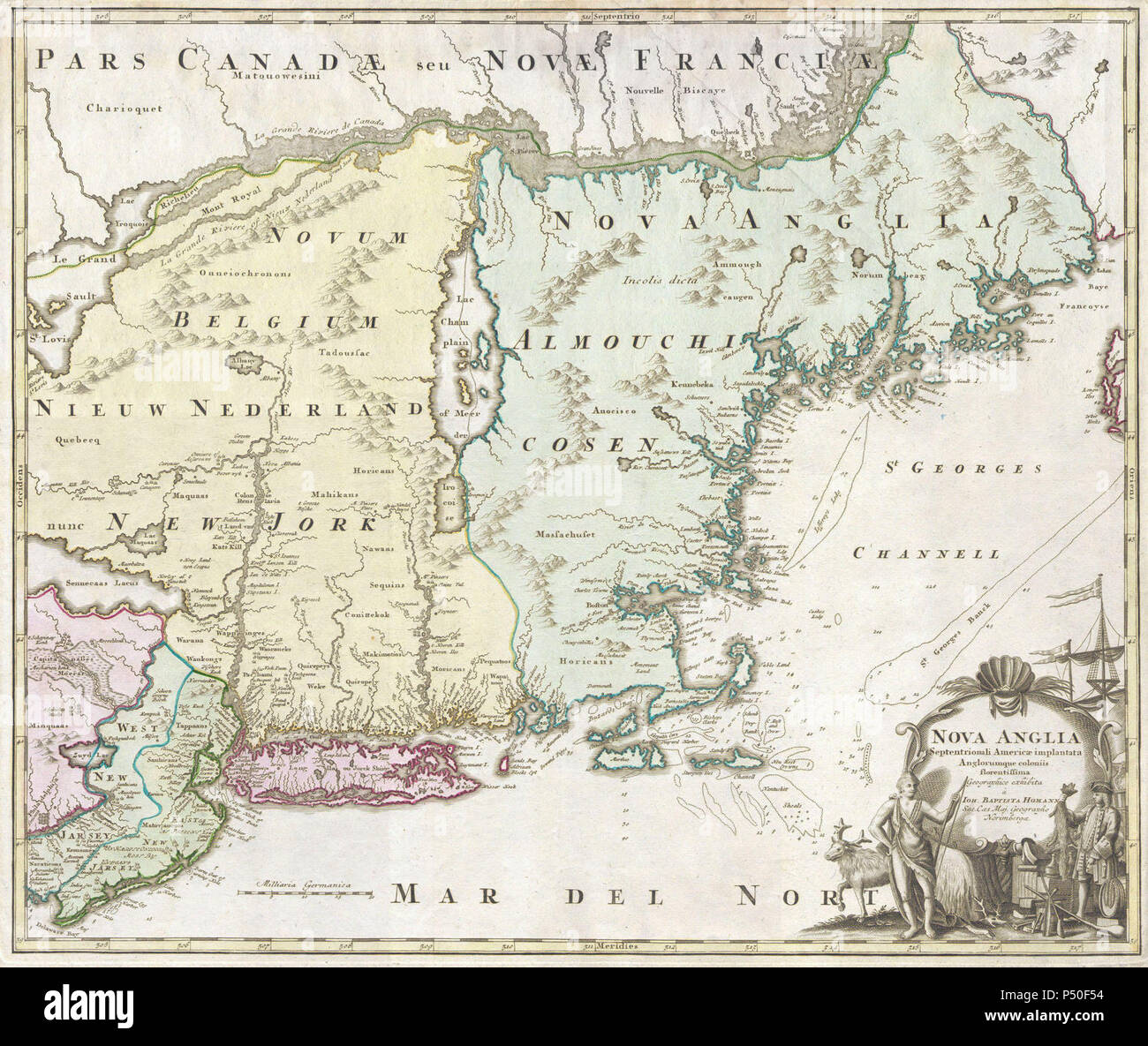 1716 map of new england hi-res stock photography and images - Alamy