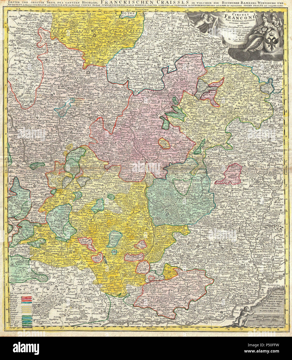 Homann map of franconia hi-res stock photography and images - Alamy