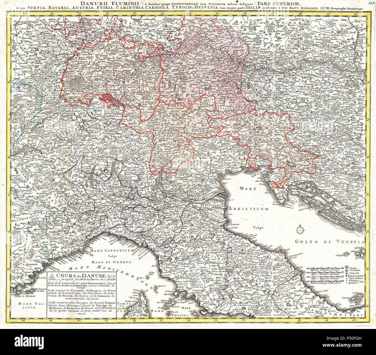 1720 map of northern italy hi-res stock photography and images - Alamy