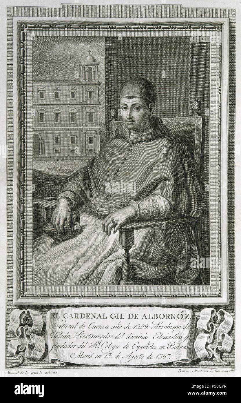 Gil Alvarez Carrillo de Albornoz (1310-1367). Spanish Cardinal ...