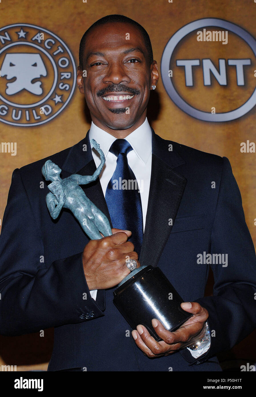 Eddie Murphy backstage at the SAG Awards at the Shrine Auditorium in ...