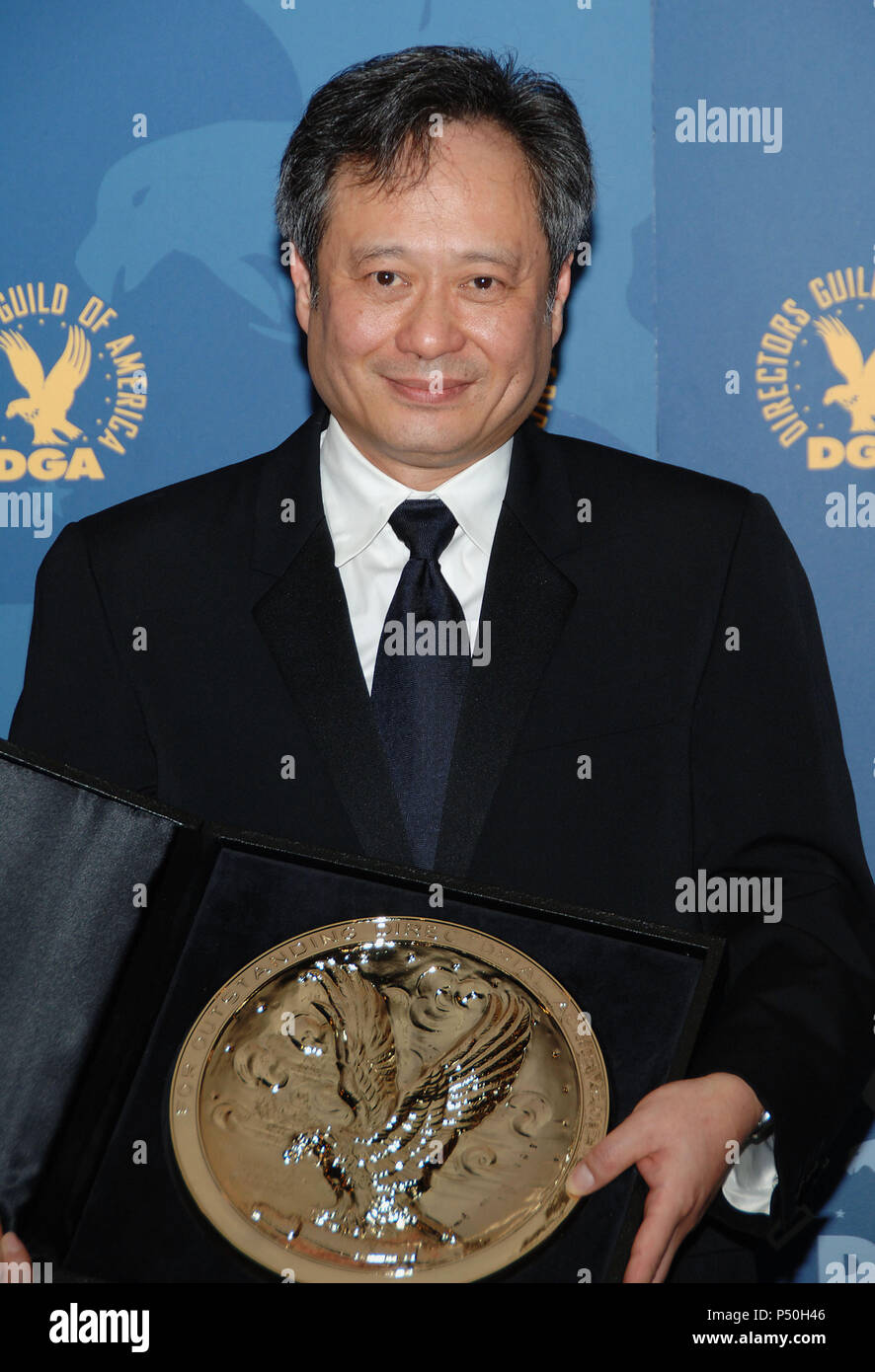 Ang Lee winning at the best director backstage in the Press Room at the ...