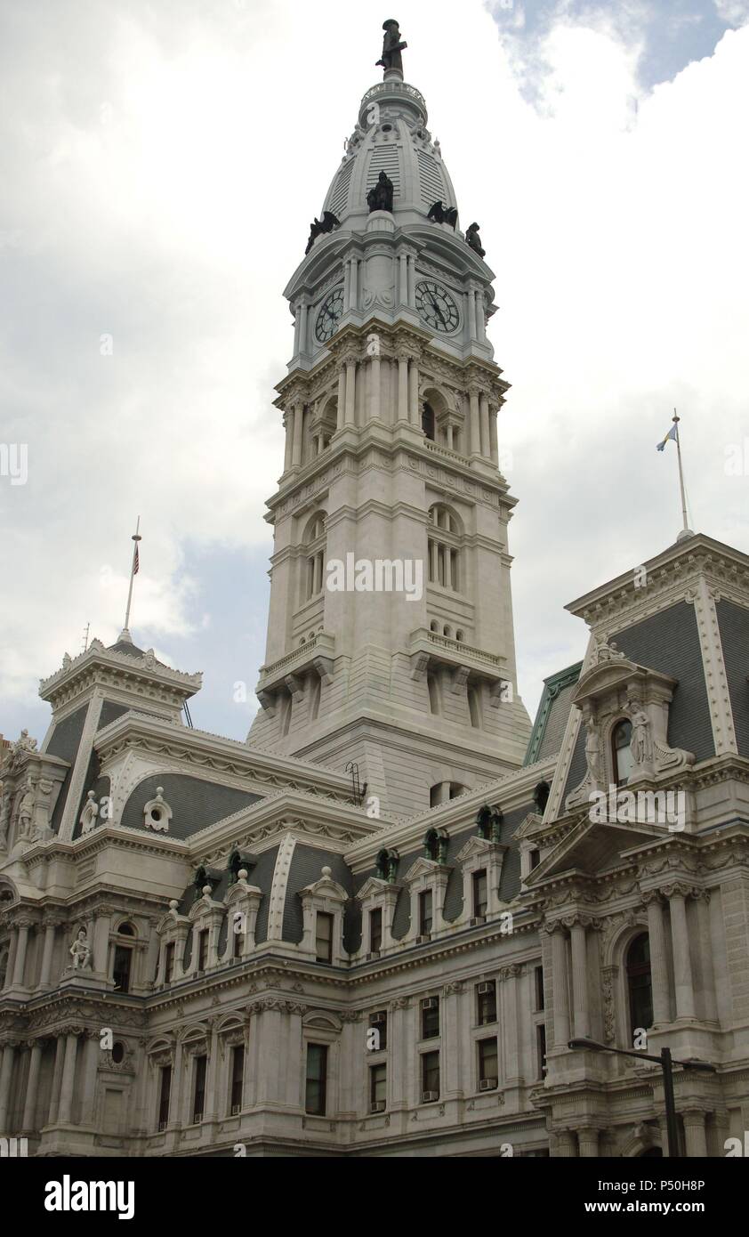 United States. Pennsylvania. Philadelphia. City Hall. Built between ...