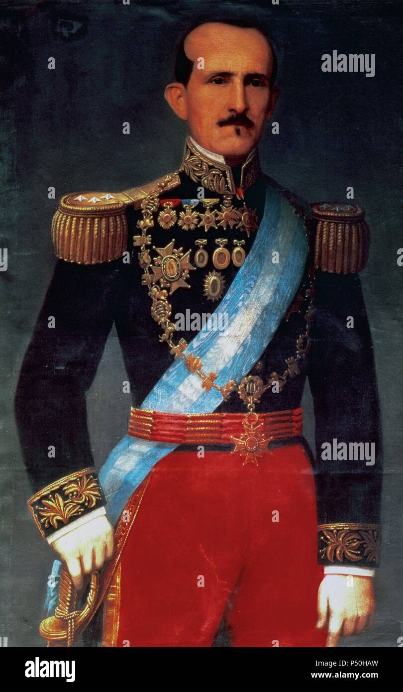 Juan Jose Flores (1800-1864). President of Ecuador. Portrait. Hall of ...
