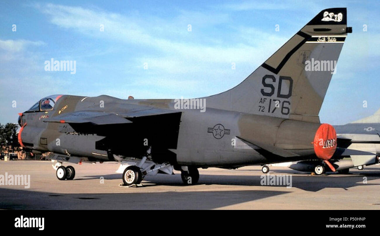 175th Tactical Fighter Squadron A-7D Corsair II 72-0176 Stock Photo - Alamy
