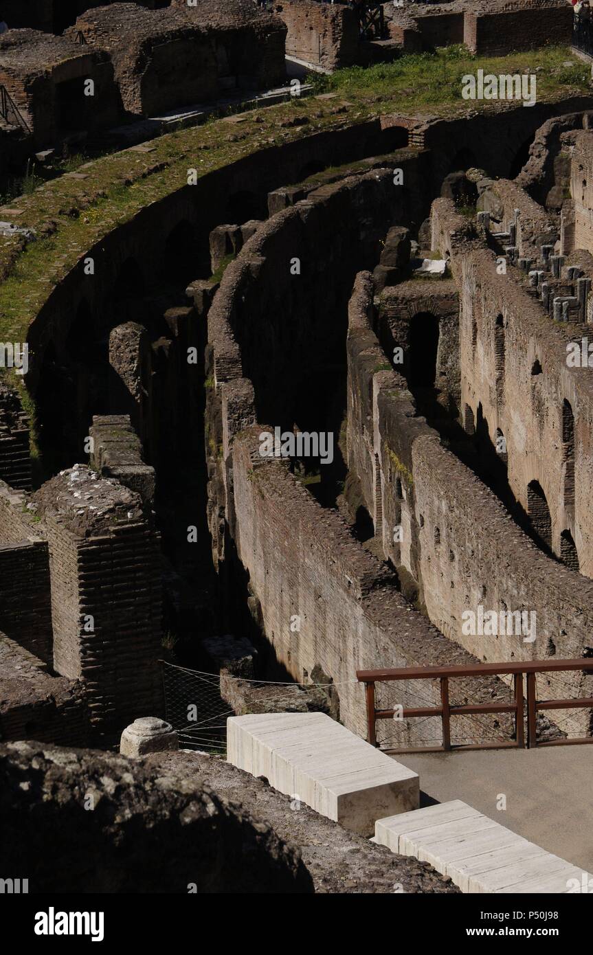 Flavian Amphitheatre or Coliseum. Roman period. Built in 70-80 CE ...