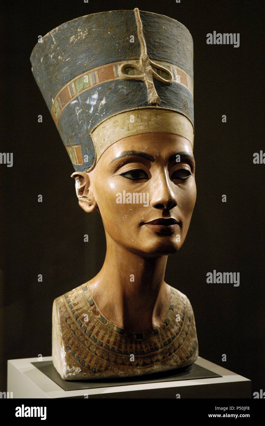 Egyptian art. Nefertiti. 14th century B.C. Egyptian Princess, wife of ...