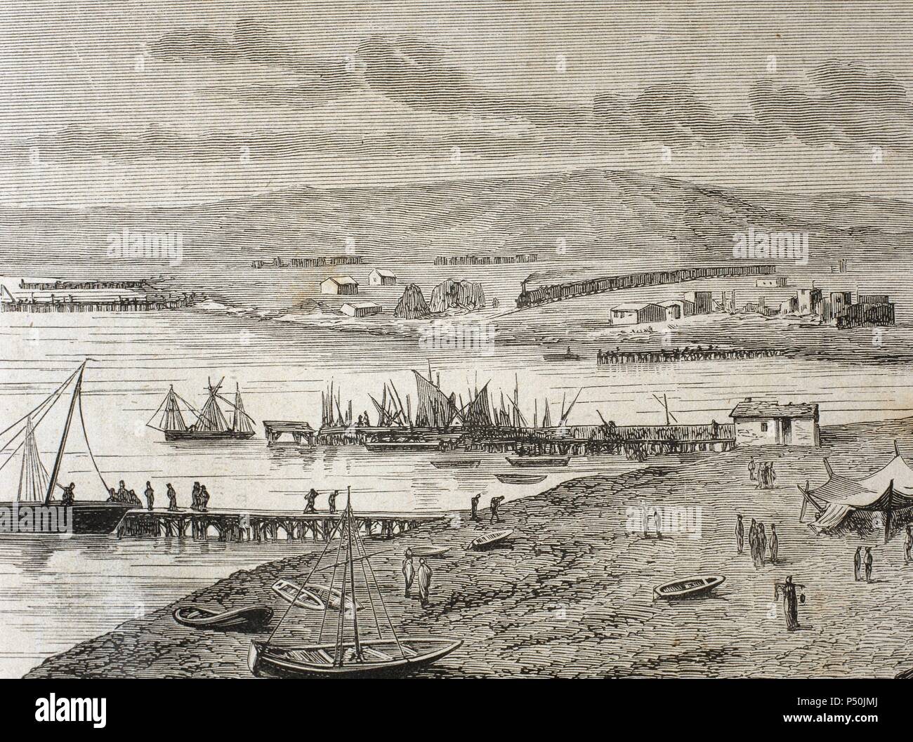 History of Bulgaria. 19th century. Varna. Main port and stronghold of ...