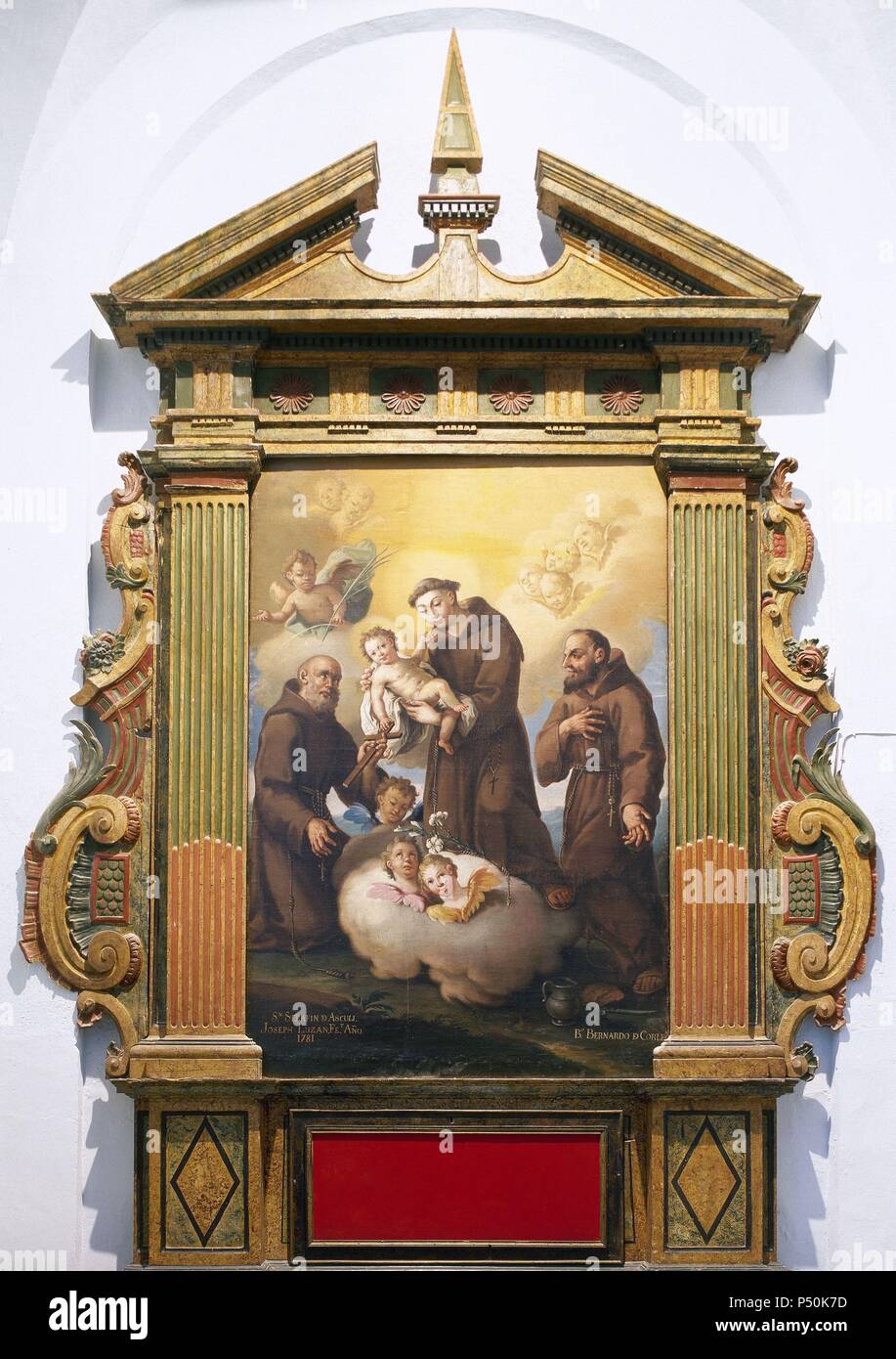 Jose Luzan (1710-1785). Spanish painter. Altarpiece. St. Anthony of ...