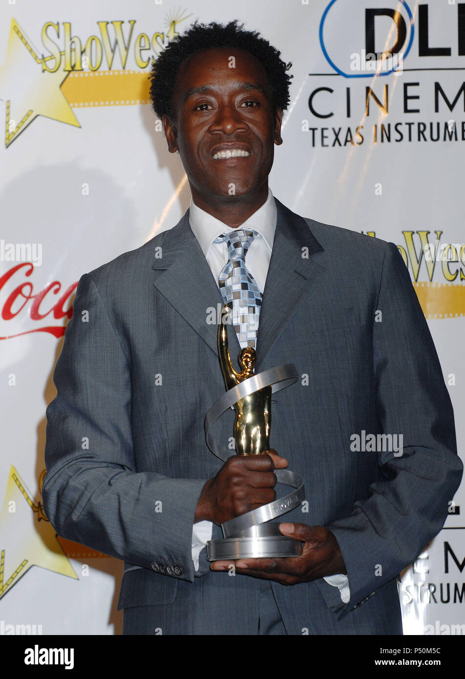 Don Cheadle ( Male Star of the Year ) backstage at SHOWEST in Paris ...