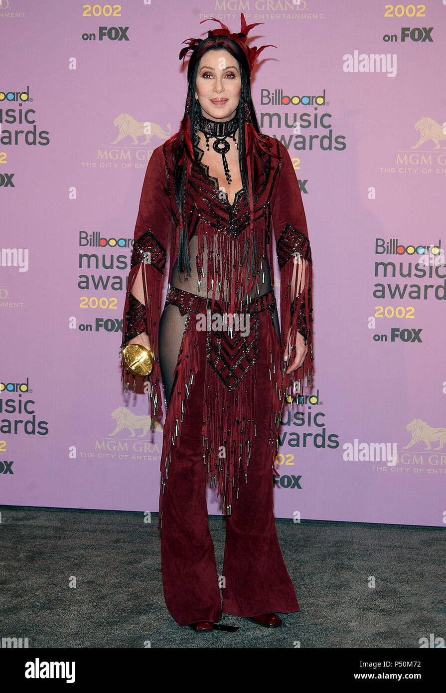 Cher backstage at the 2002 Fox Billboard Music Awards held at the MGM ...