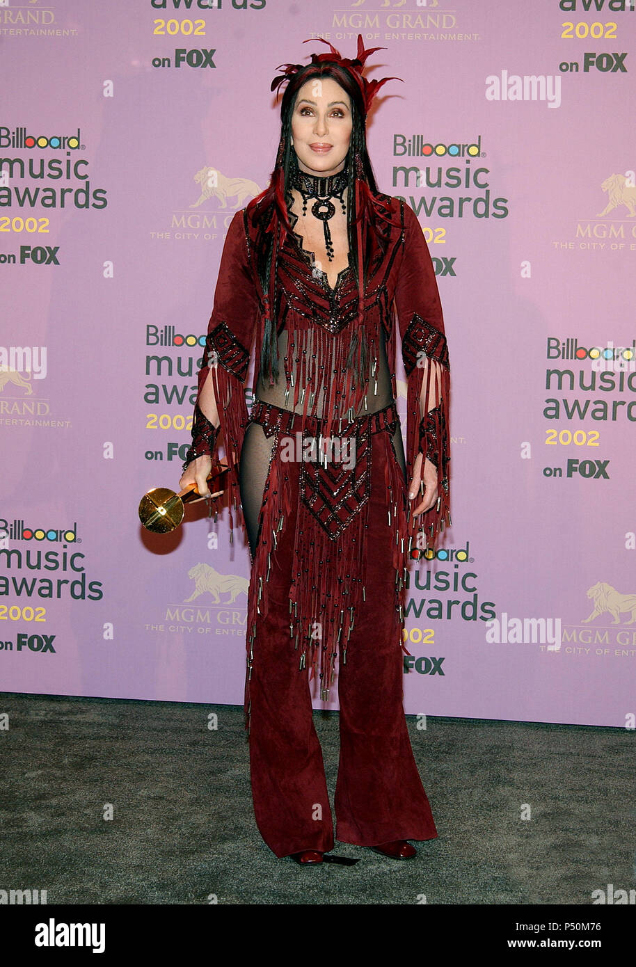 Cher backstage at the 2002 Fox Billboard Music Awards held at the MGM ...