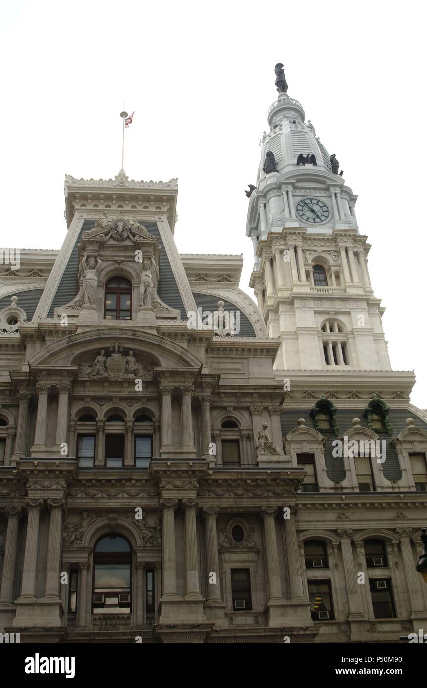 United States. Pennsylvania. Philadelphia. City Hall. Built between ...