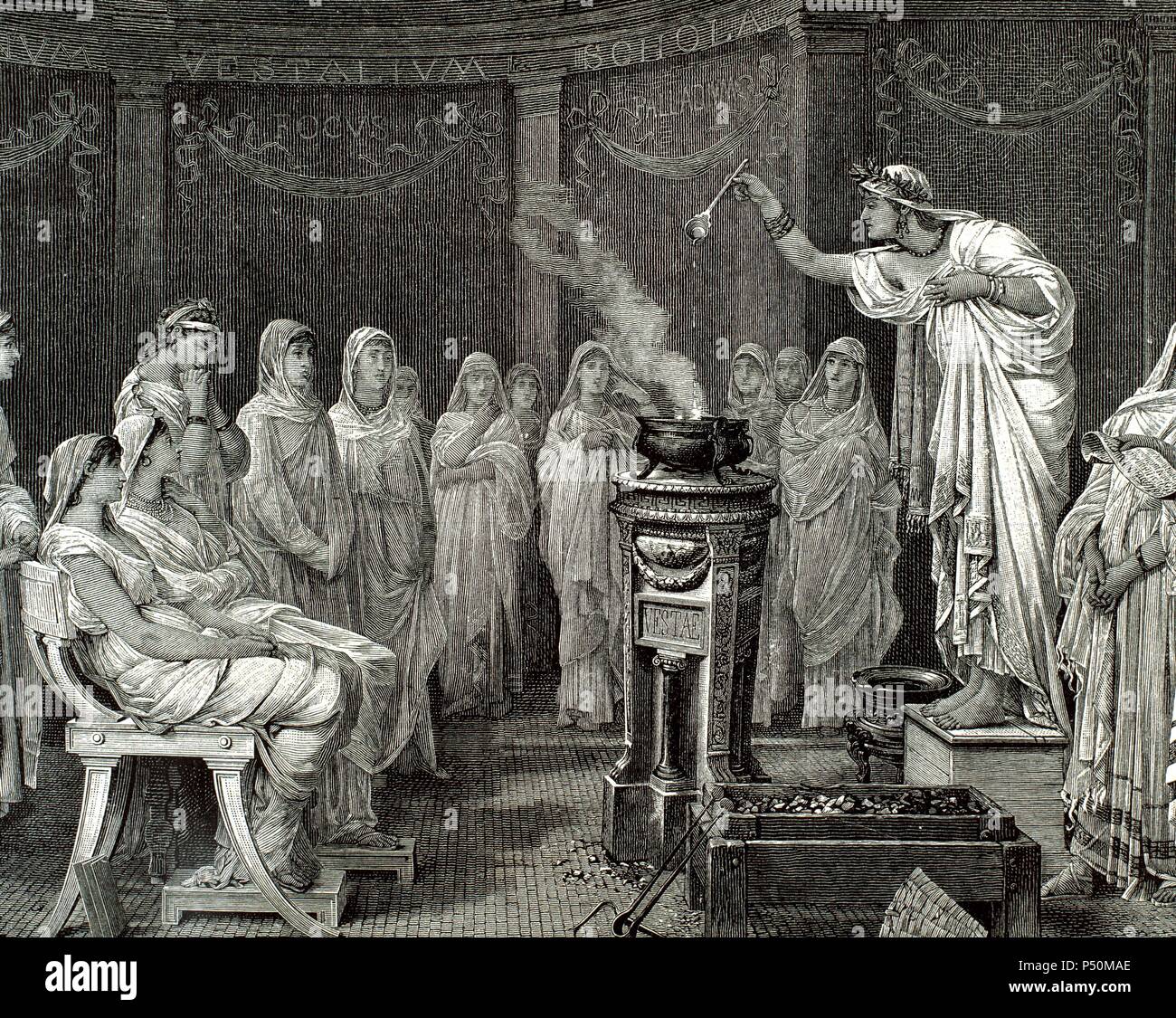 Vesta Roman Goddess Statue