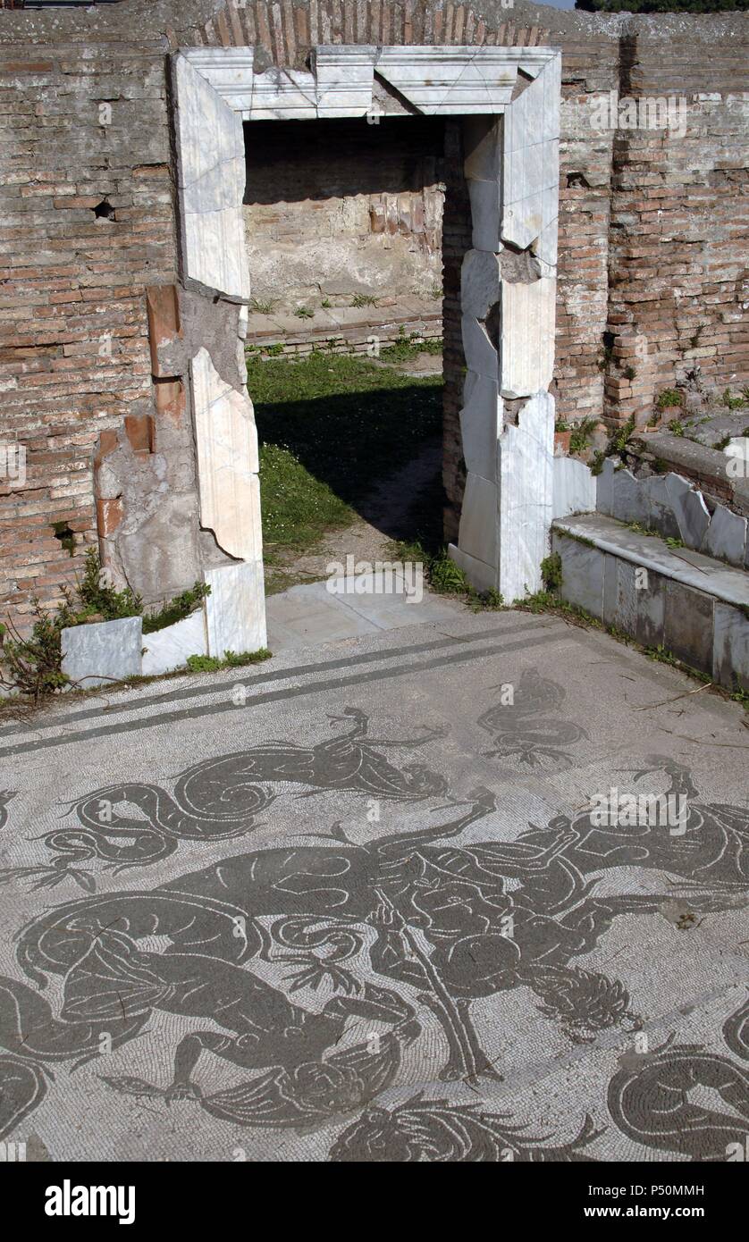 Ostia Antica. Baths of Buticosus. 1st - 2nd centuries AD. Caldarium ...
