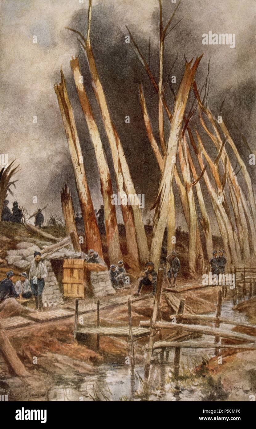 FIRST WORLD WAR (1914-1918). Battle of Yser (18-27 October 1914), where ...