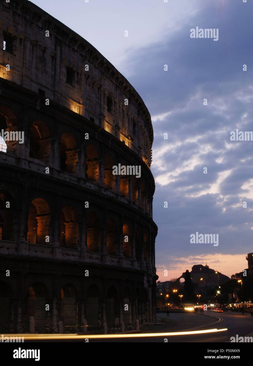 Italy. Rome. The Colosseum (Coliseum) or Flavian Amphitheatre ...