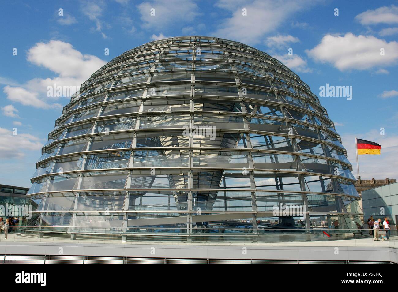 Dome of the Reichstag, seat of the German Parliament, designed by ...