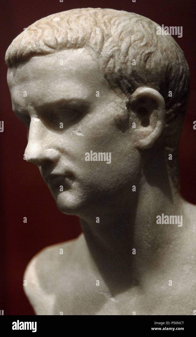 Caligula, Gaius Julius Caesar (12-41). Roman Emperor (37-41). Bust ...