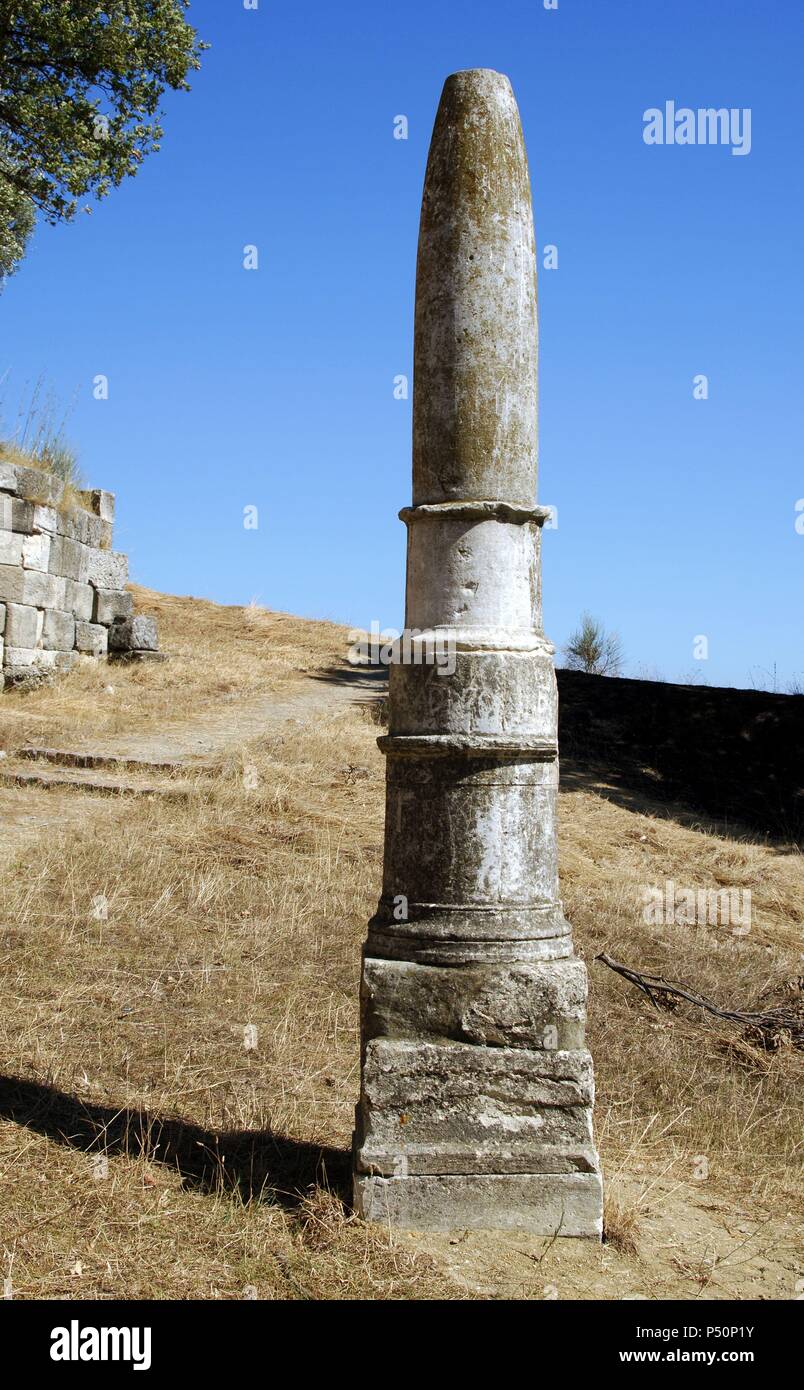 GREEK ART. REPUBLIC OF ALBANIA. Pilar dedicated to the god Apollo ...