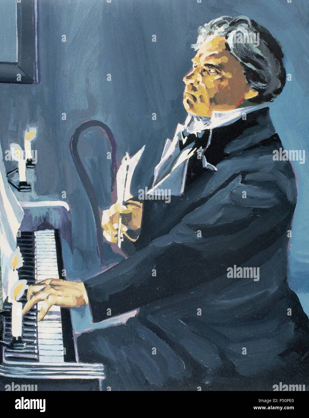Beethoven playing piano hi-res stock photography and images - Alamy
