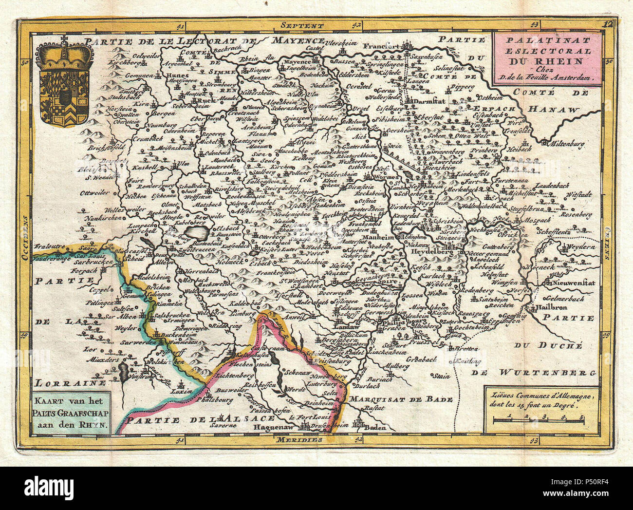 Map of rhineland hi-res stock photography and images - Alamy