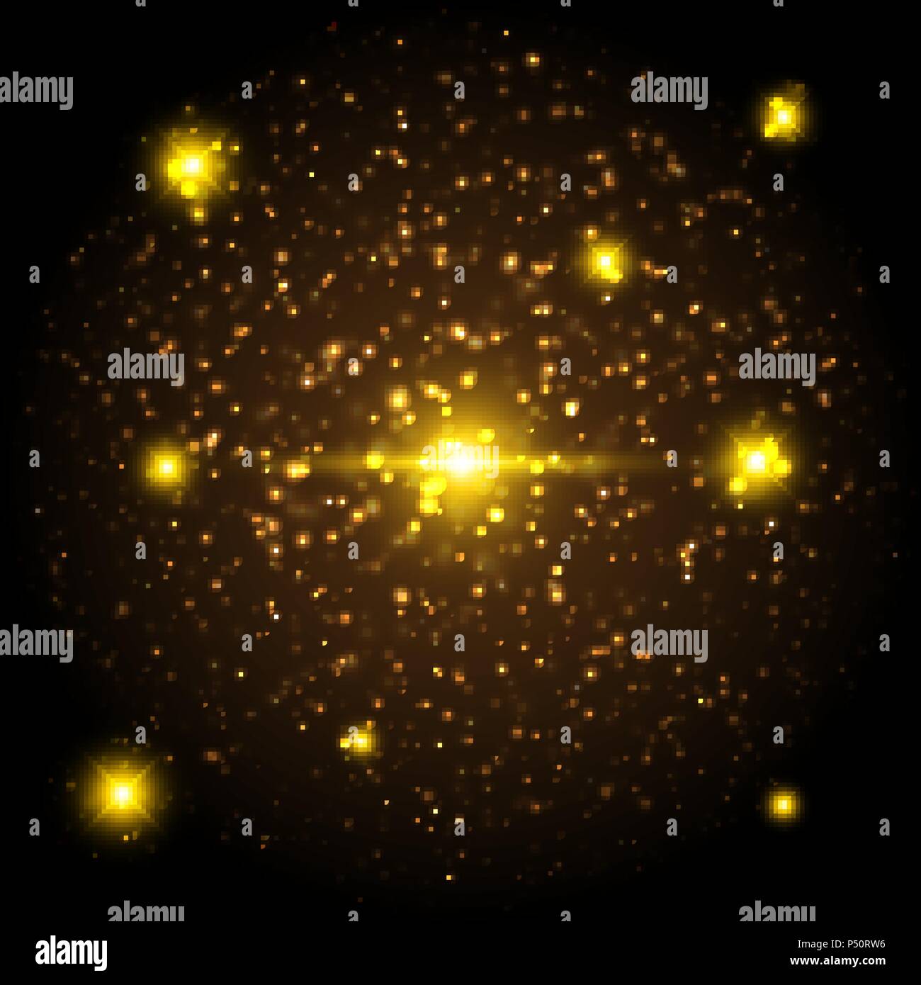 Golden space glowing light background, stock vector Stock Vector Image ...