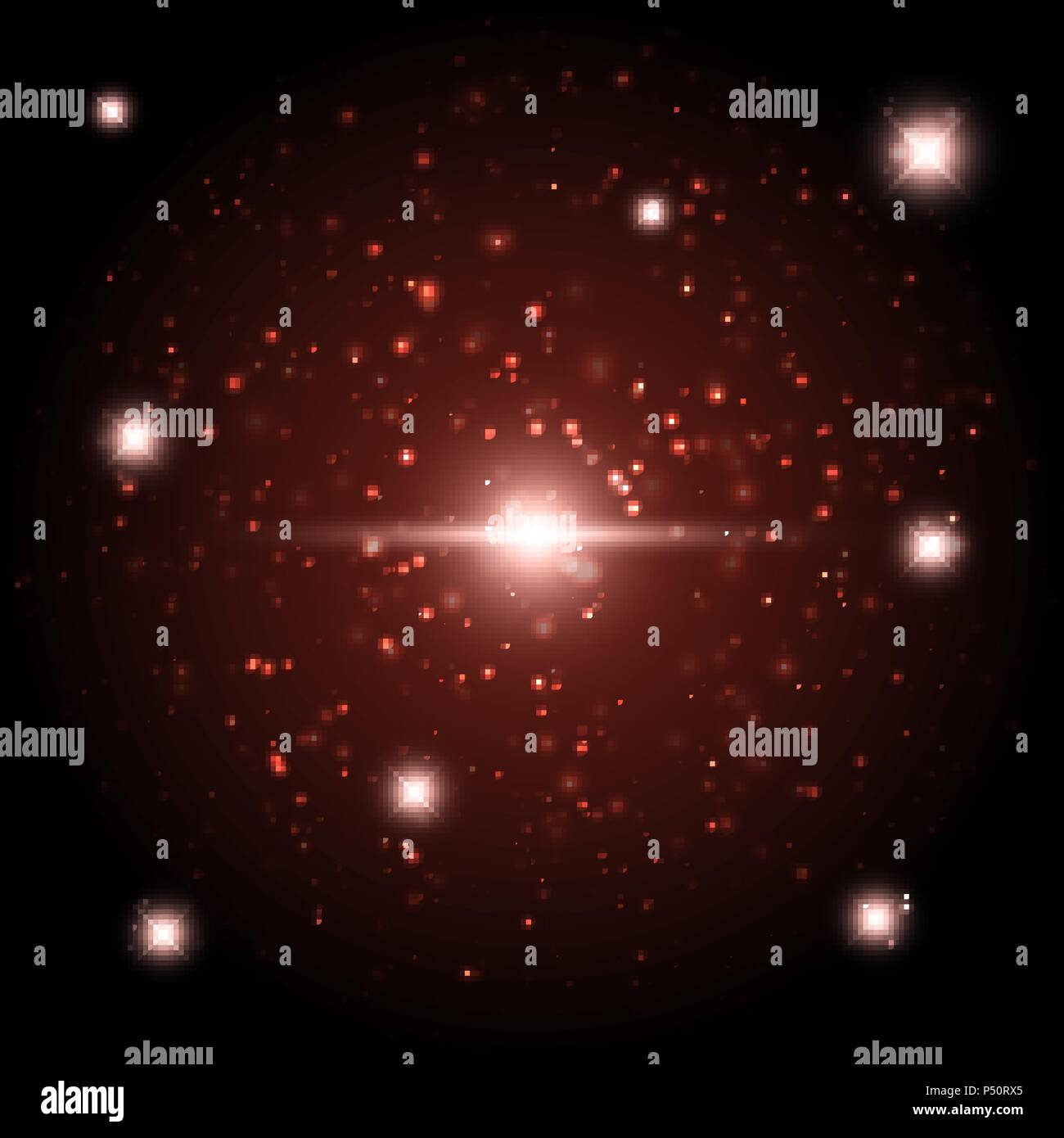 Red space glowing light background, stock vector Stock Vector Image ...