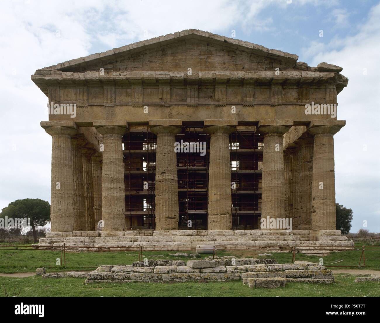 Greek art. Magna Grecia. Italy. Paestum. Temple of Neptune, actually ...