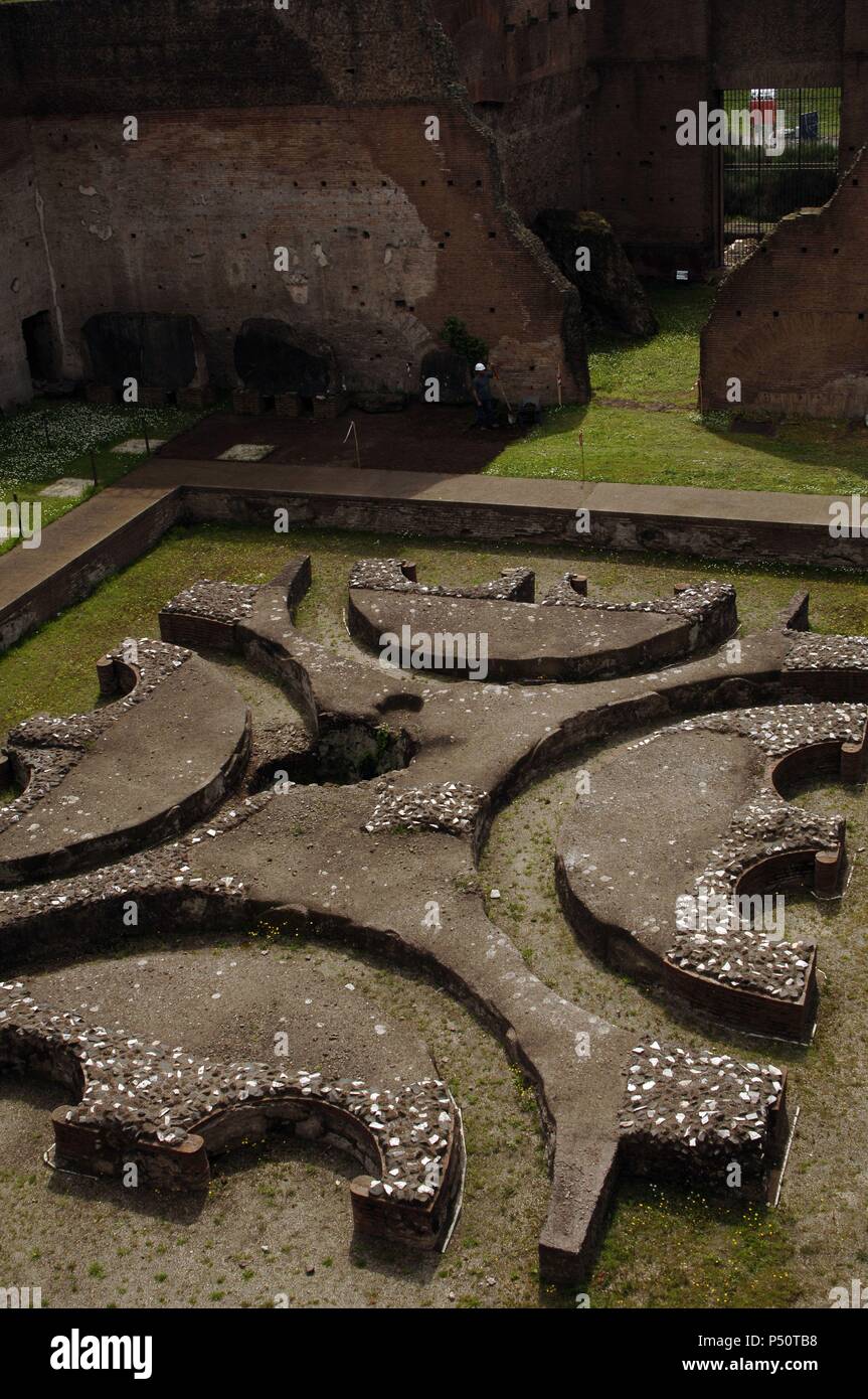 Partial view of the remains of the Domus Augustana, imperial palace ...