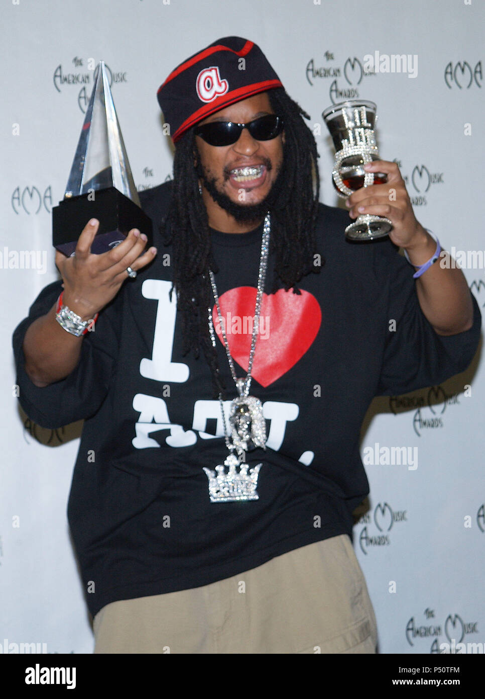 Little John backstage at the " 31th Annual American Music Awards " at ...