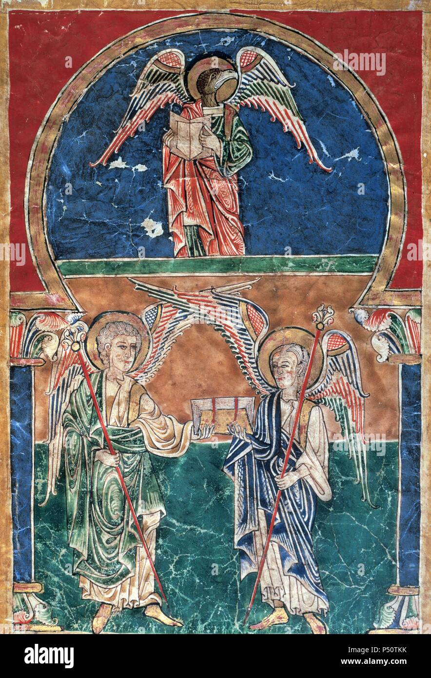 Blessed San Pedro of Cardena. 12th century. Illuminated codex of the ...