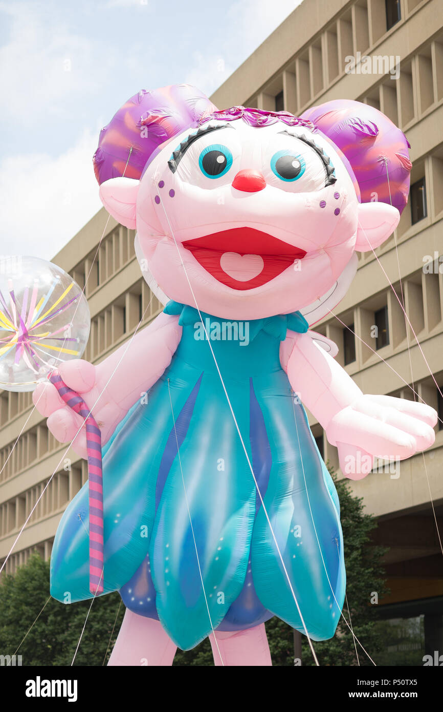 Indianapolis, Indiana, USA - May 26, 2018, A balloon in shape of a pink ...