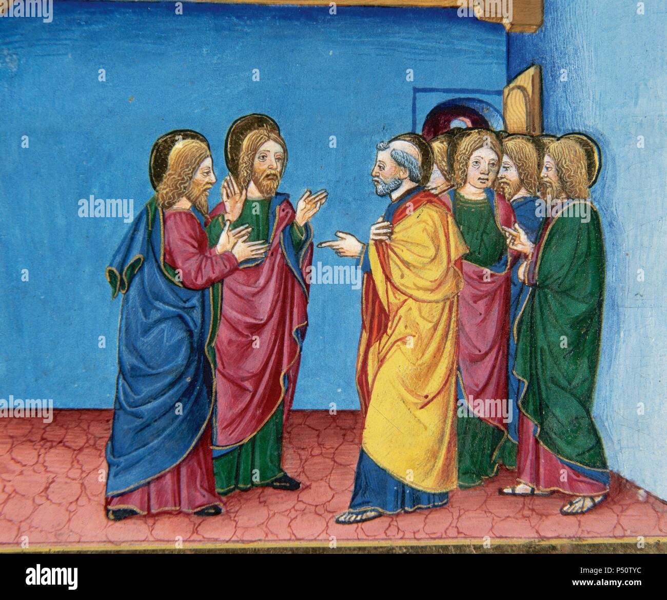 The disciples are convinced the Jesus is dead. Codex of Predis (1476 ...