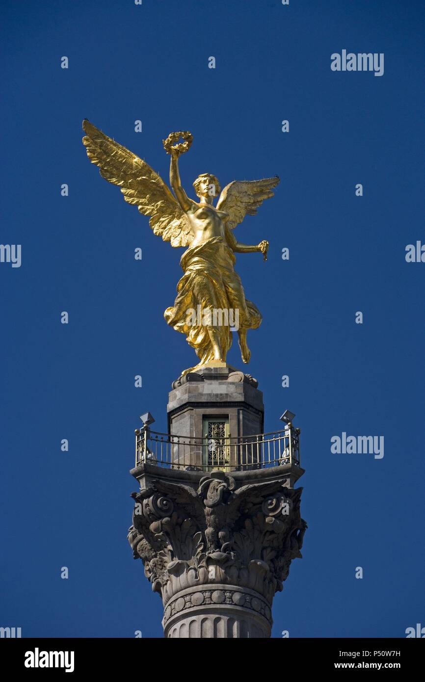 ESTATUA DE LA VICTORIA ALADA, conocida como "EL ANGEL", que corona el ...