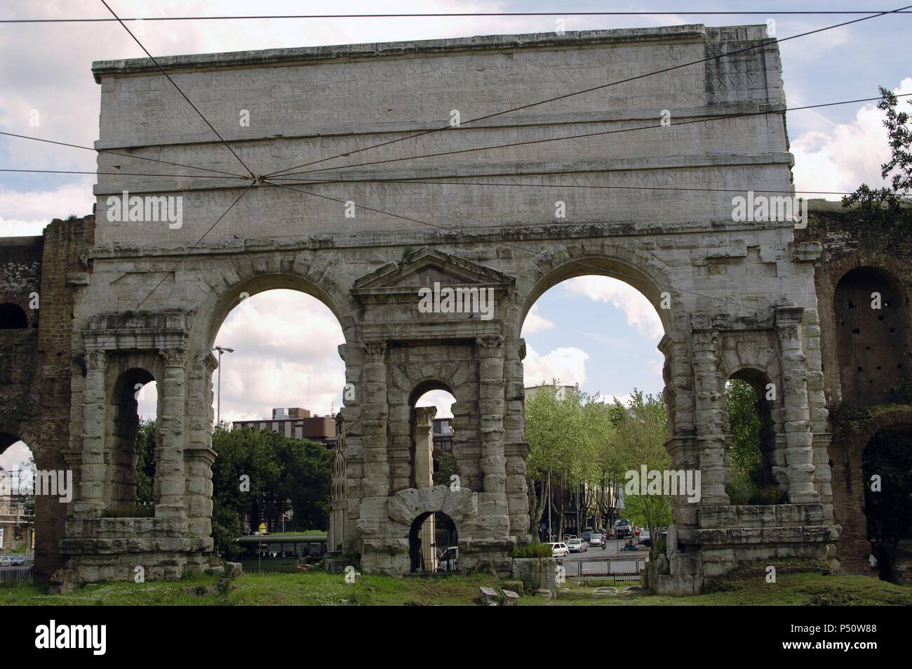 Italy. Rome. Larger Gate (Porta Maggiore). Built in the 52 AD by ...