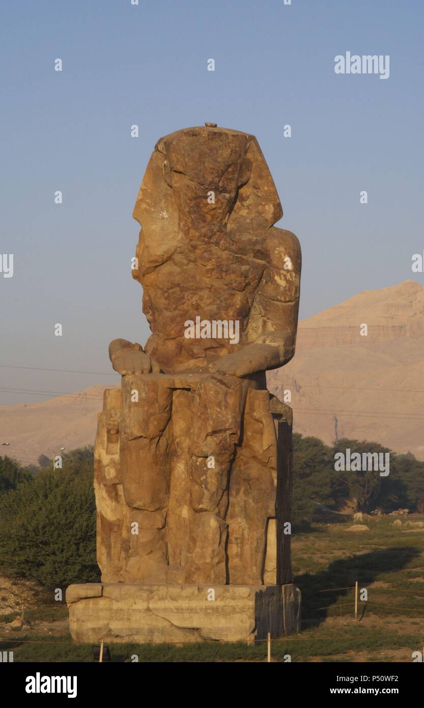 Colossal quartzite statue of amenhotep hi-res stock photography and ...