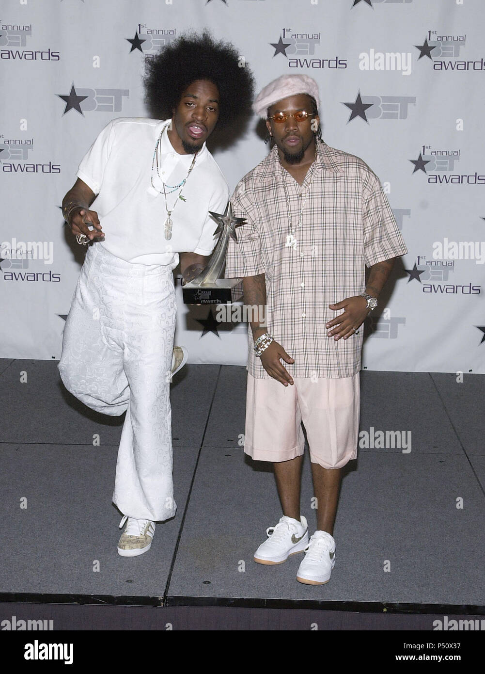 OutKast posing backstage at The first BET - Black Entertainment ...