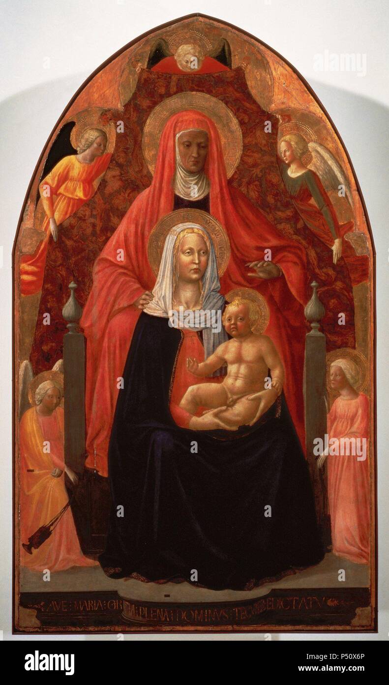 Renaissance. Quattrocento. Masaccio (1401-1428). The Madonna and Child ...