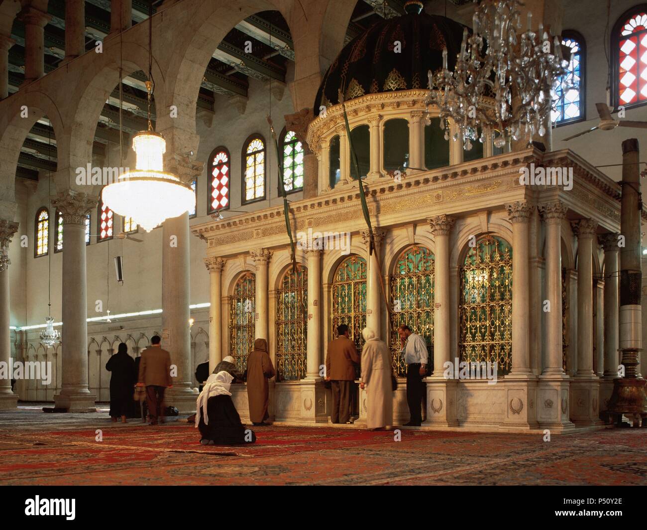 Syria. Great Mosque of Damascus. 8th century. Prayer hall or Haram ...