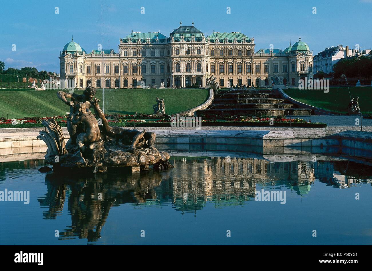 Belvedere Palace, constructed between 1721 and 1723 as a summer ...