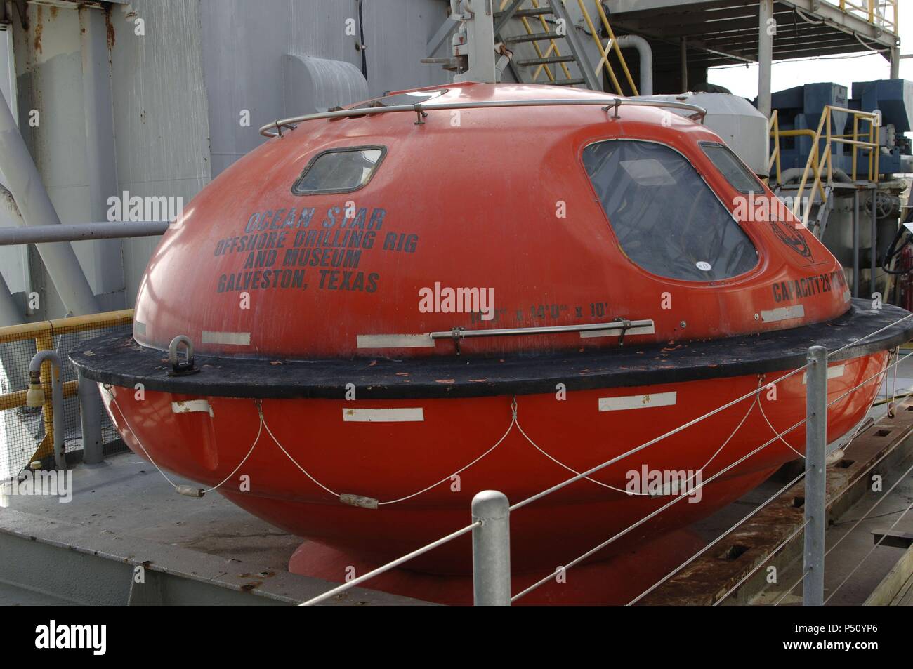 Exhaust capsule. Oil well. The Ocean Star Offshore Oil Rig & Museum ...